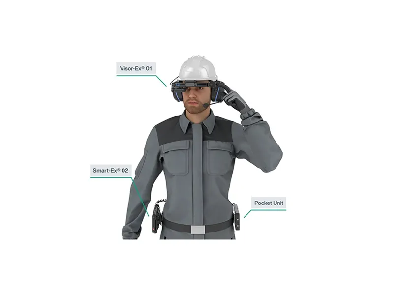 Visor-EX | ATEX sone 1 | Unik smartbrille-løsning | OLED display | 2 x ...